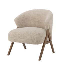 Bloomingville Camino pl&uuml;schiger Loungesessel L68xH80xB70 cm, creme skandinavische Deko Online Shop
