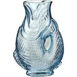 IB Laursen Fischf&ouml;rmige Vase hellblau aus Glas 10 x 16 x 24 cm skandinavische Deko Online Shop