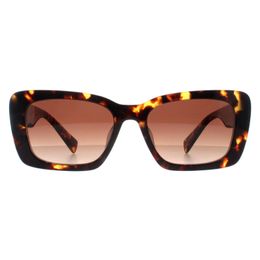 Miu Miu MU07YS VAU6S1 Honig havannabraune Sonnenbrille mit Farbverlauf