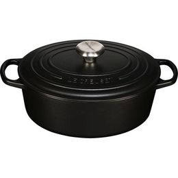 Le Creuset Signature Gusseisen- Braeter oval 27cm mattschwarz