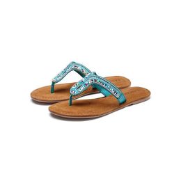 Lascana Zehentrenner 'Sommerschuh, offener Schuh, Pantolette, Sandale,' mehrfarbig Gr. 37 f&uuml;r Damen. Mit Zierperlen. Nachhaltig.