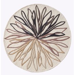 HEINE HOME Witt Hochflorteppich, wollwei&szlig;, Gr&ouml;&szlig;e 80x80 cm - rund