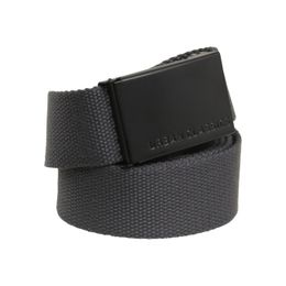 H&uuml;ftg&uuml;rtel Urban Classics "Urban Classics Unisex Canvas Belt", Damen, Gr. onesize, charcoal, schwarz, 100% Polyester, G&uuml;rtel H&uuml;ftg&uuml;rtel