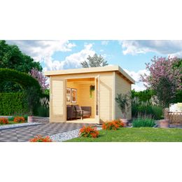 Gartenhaus Karibu "Rabensee 1", beige (naturbelassen), Holzwerkstoff, Gartenh&auml;user, Gartenhaus, naturbelassen