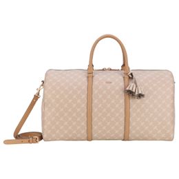 JOOP! Weekender JOOP "cortina 1.0 aurora weekender lhz", Gr. B/H/T: 50cm x 29cm x 22cm, beige (sesame), Lederimitat, bedruckt, Taschen Weekender, Reisetasche Sporttasche mit abnehmbaren Schulterriemen