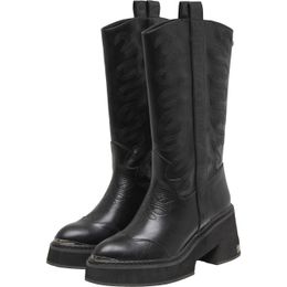 Stiefel Buffalo "Buffalo BULL BOOT MID - VEGAN NAPPA", Damen, Gr. 40, schwarz, Polyurethan, unifarben, Schuhe Stiefel
