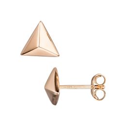 Paar Ohrstecker Jobo "Kleine Ohrringe Dreieck 8,5 mm", ros&eacute;goldfarben, Ohrringe, Damen, Silber 925 (Sterlingsilber), 925 Silber ros&eacute;gold vergoldet