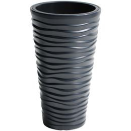 Blumentopf Prosperplast "Sand slim", grau (anthrazit), H:61,9cm, Kunststoff, Pflanzgef&auml;&szlig;e, &Oslash; 34,9