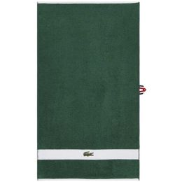 Handtuch Lacoste "LCASUAL", vert, B:55cm L:100cm, Frottier, Baumwolle, Handt&uuml;cher, mit Label-Applikationen und Bord&uuml;re