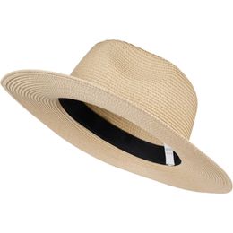 Sonnenhut styleBREAKER "Panama Strohhut - Knautschhut", Damen, beige, Obermaterial: 100% Papierstroh PAS., Modisch, H&uuml;te