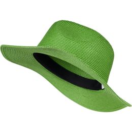 Sonnenhut styleBREAKER "Panama Strohhut - Knautschhut", Damen, gr&uuml;n, Obermaterial: 100% Papierstroh PAS., Modisch, H&uuml;te