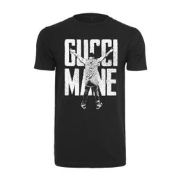 Kurzarmshirt Merchcode "Merchcode Herren Gucci Mane Guwop Stance Tee", Damen, Gr. L, schwarz, 100% Baumwolle, bedruckt, normal, Rundhals, Shirts