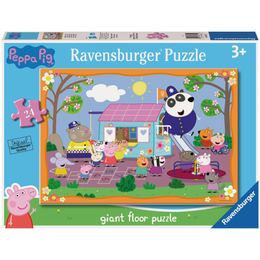 Puzzle Ravensburger "Peppa Pigs Clubhouse", bunt, Puzzles, KinderB:69cm H:49cm, Pappe, Motiv, Made in Europe, B:69cm H:49cm