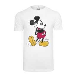 T-Shirt Merchcode "Merchcode Herren Mickey Mouse Tee", Damen, Gr. L, wei&szlig;, 100% Baumwolle, unifarben, normal, Rundhals, Shirts T-Shirt