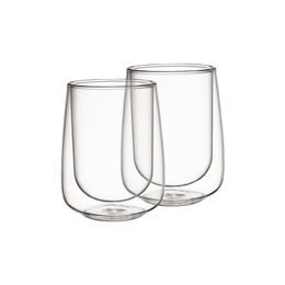 Villeroy & Boch Thermoglas VILLEROY & BOCH "Latte-Macchiato-Becher Artesano Hot & Cold 250 ml 2er Set transparent", bunt (transparent), 2 tlg., Glas, Trinkgef&auml;&szlig;e