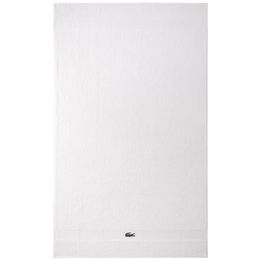 Badetuch Lacoste "LCASUAL", blanc, B:90cm L:150cm, Frottier, Obermaterial: 100% Baumwolle, Handt&uuml;cher, Badetuch, mit Label-Applikationen und Bord&uuml;re