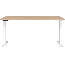 Schreibtisch Germania "Jet", lindberg, eiche, nachbildung, wei&szlig;, wei&szlig;, lindberg, eiche, nachbildung, B:160cm H:72cm T:80cm, Tische, Schreibtisch
