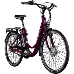 E-Bike agon "Axis" Gr. 48, lila (lila violet), Elektrofahrr&auml;der, 46cm, 26 Zoll (66,04cm), Pedelec, Elektrofahrrad f&uuml;r Damen u. Herren