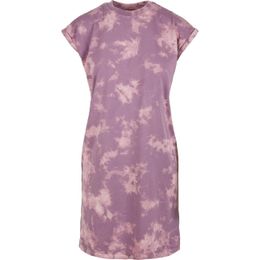 Shirtkleid Urban Classics "Urban Classics Damen Ladies Bleached Dress", Damen, Gr. S, US-Gr&ouml;&szlig;en, duskviolet, 100% Baumwolle, Basic, loose fit, Rundhals, Kleider Shirtkleid