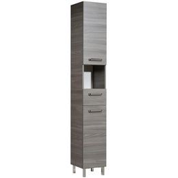 Hochschrank SAPHIR "mit 2 Einlegeb&ouml;den", sangallo grau, B:30cm H:195,5cm T:33cm, Holzwerkstoff, Schr&auml;nke, Hochschrank