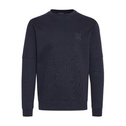 Longpullover INDICODE "Sweatshirtpullover IDAlbix", Herren, Gr. L, blau (navy), Obermaterial: 60% Baumwolle CO. 40% Polyester PES., Pullover Longpullover