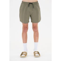 Badeshorts LES'ARCS "Smiler", Gr. 164, EURO-Gr&ouml;&szlig;en, olivgr&uuml;n, 100% Polyester, unifarben, Badehosen Badeshorts, atmungsaktiv