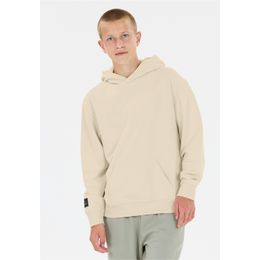 Kapuzensweatshirt LES'ARCS "Sokky", M&auml;dchen, Gr. 140, wei&szlig;, 88% Baumwolle, 12% Polyester, unifarben, normal, ohne Ausschnitt, Sweatshirts, Komfort