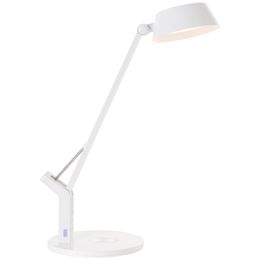 Brilliant Tischleuchte "Kaila", wei&szlig;, 1, H: 52cm, 1 Stk., Leuchten, LED Tischlampe mit Induktionsladeschale, Tischleuchte