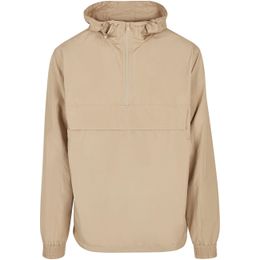 Anorak Urban Classics "Urban Classics Herren Basic Pull Over Jacket", Herren, Gr. XL, unionbeige, 100% Polyester, unifarben, normal, ohne Ausschnitt, Jacken