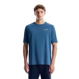 T-Shirt Berghaus "BOWBURN TECH TEE AM", Herren, Gr. L, northern sky, Obermaterial: 94% Polyester, 6% Elasthan, Shirts T-Shirt, f&uuml;r Erwachsene, f&uuml;r Sportmode und Outdoormode, sportlicher Stil