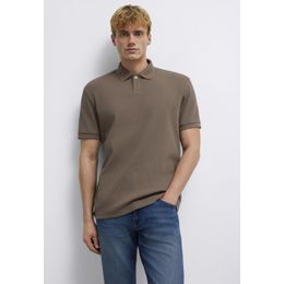 Poloshirt Mavi "POLO NECK TEE", Herren, Gr. XL, morel, 98% Baumwolle, 2% Elastan, weit normal, ohne Ausschnitt, Shirts, Premium Poloshirt