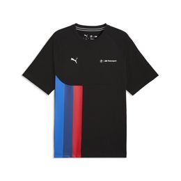 T-Shirt Puma "BMW M MOTORSPORT PumaTECH-X Relaxed T-Shirt Herren", Damen, Gr. L, schwarz, Obermaterial: 100% Baumwolle. Rippe: 71% Baumwolle, 29% Polyester, clean, relaxed fit, Rundhals, Shirts T-Shirt
