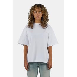 T-Shirt Pegador "Nivelles Heavy Oversized Tee", Damen, Gr. M, wei&szlig;, Jersey, Obermaterial: 100% Baumwolle, bedruckt, oversize normal, Rundhals, Shirts T-Shirt, Baumwolle, oversize