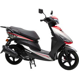 Motorroller NOVA MOTORS "New City", silber, schwarz, Motorroller, ohne Topcase, 45 km/h, B:64cm H:108cm L:178cm