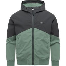 Funktionsjacke Ragwear "Sherwend", Herren, Gr. L (52), gr&uuml;n, Obermaterial 1: 94% Polyester, 6% Elasthan. Obermaterial 2: 100% Polyester. Innenfutter: 100% Polyester, gerade h&uuml;ftbedeckend, hoch geschlossener Ausschnitt, &Auml;rmel ohne &Auml;rmelschlitz Rippstrickb&uuml;ndchen, Jacken Funktionsjacke, Wasserdichte leichte &Uuml;bergangsjacke mit Kapuze
