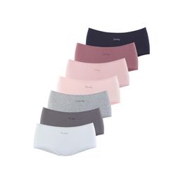 Panty Vivance, Damen, Gr. 32/34, 7 Stk., rosa, blau, Obermaterial: 95% Baumwolle, 5% Elasthan, unifarben, k&ouml;rpernah, Unterhosen Panty, Angenehm elastische Baumwollqualit&auml;t