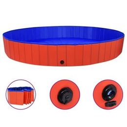 vidaXL Hunde-Pool rot 3 m, 40 cm