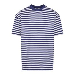 T-Shirt Urban Classics "Urban Classics Herren Regular Stripe Tee", Damen, Gr. L, wei&szlig;, city rot, 100% Baumwolle, gestreift, normal, Rundhals, Shirts T-Shirt
