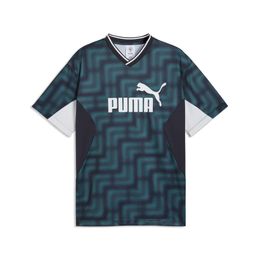 Trainingsshirt Puma "Essentials Block Relaxed Fu&szlig;balltrikot Herren", Damen, Gr. L, emerald ice gr&uuml;n, Obermaterial: 100% Polyester. Kragen: 97% Polyester, 3% Elasthan. Einsatz: 100% Polyester, relaxed fit, Rundhals, Shirts