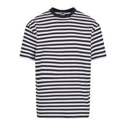 T-Shirt Urban Classics "Urban Classics Herren Regular Stripe Tee", Damen, Gr. L, wei&szlig;, schwarz, 100% Baumwolle, gestreift, normal, Rundhals, Shirts T-Shirt