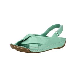 Riemchensandale Andrea Conti "Andrea Conti Sandalen Leder", Damen, Gr. 38, mint, Leder, Schuhe Riemchensandale
