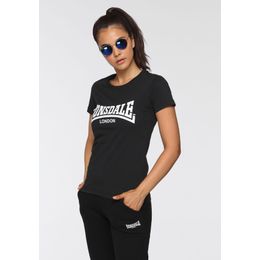 T-Shirt Lonsdale "CARTMEL", Damen, Gr. XL (40), schwarz, Single Jersey, Obermaterial: 100% Baumwolle, unifarben, Rundhals, Shirts T-Shirt
