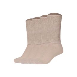 Kurzsocken Camano "Socken Organic Diabetic Socks 4P 4er Pack", Herren, Gr. 39-42, beige (sand), Obermaterial: 74% Baumwolle CO. 24% Polyamid PA. 2% Elasthan EL., Socken
