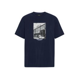 T-Shirt Clean Cut Copenhagen "Clean Cut Copenhagen Old Docks Organic T-Shirt", Damen, Gr. L, navy, 95% Baumwolle, 5% Elasthan, bedruckt, relaxed fit, Rundhals, Shirts T-Shirt