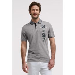 Poloshirt Gaastra, Herren, Gr. L, blau, Piqu&eacute;, Material: 100% Baumwolle, bedruckt, regular fit normal, hoch geschlossener Ausschnitt, eingesetzt B&uuml;ndchen, Shirts, aus Baumwolle