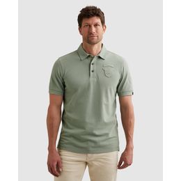 PME-Legend Poloshirt PME LEGEND "Short sleeve polo fine pique badge", Herren, Gr. 3XL, iceberg gr&uuml;n, Piqu&eacute;, Obermaterial: 100% Baumwolle, unifarben, regular fit h&uuml;ftlang, Shirts, aus feinster Piqu&eacute;-Qualit&auml;t, Baumwolle