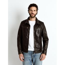 Lederjacke JCC "31025204", Herren, Gr. 48, vintage schwarz, Oberstoff: 100% Lammleder; Futter: 100% Baumwolle; &Auml;rmelfutter: 100% Polyester; Taschenfutter: 100% Baumwolle, Jacken