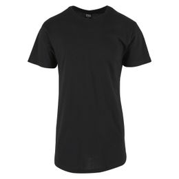 Kurzarmshirt Urban Classics "Urban Classics Herren Shaped Long Tee", Damen, Gr. L, schwarz, 100% Baumwolle, unifarben, normal, Rundhals, Shirts