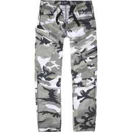 Cargohose Brandit "Brandit Herren Adven Slim Fit Cargo Pants", Damen, Gr. L, US-Gr&ouml;&szlig;en, urban, 98% Baumwolle, 2% Elasthan, unifarben, normal, Hosen Cargohose