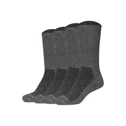 Kurzsocken Camano "Socken Organic Diabetic Socks 4P 4er Pack", Herren, Gr. 35-38, grau (dunkelgrau), Obermaterial: 74% Baumwolle CO. 24% Polyamid PA. 2% Elasthan EL., Socken